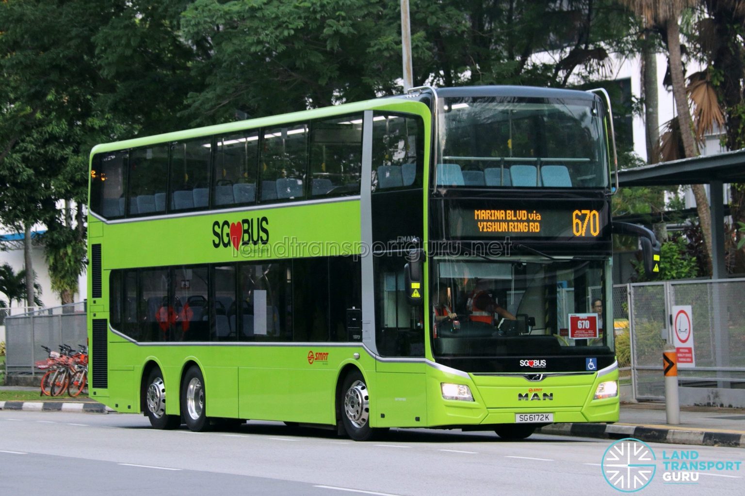 City Direct 670 – SMRT Buses MAN A95 Euro 6 (SG6172K) | Land Transport Guru