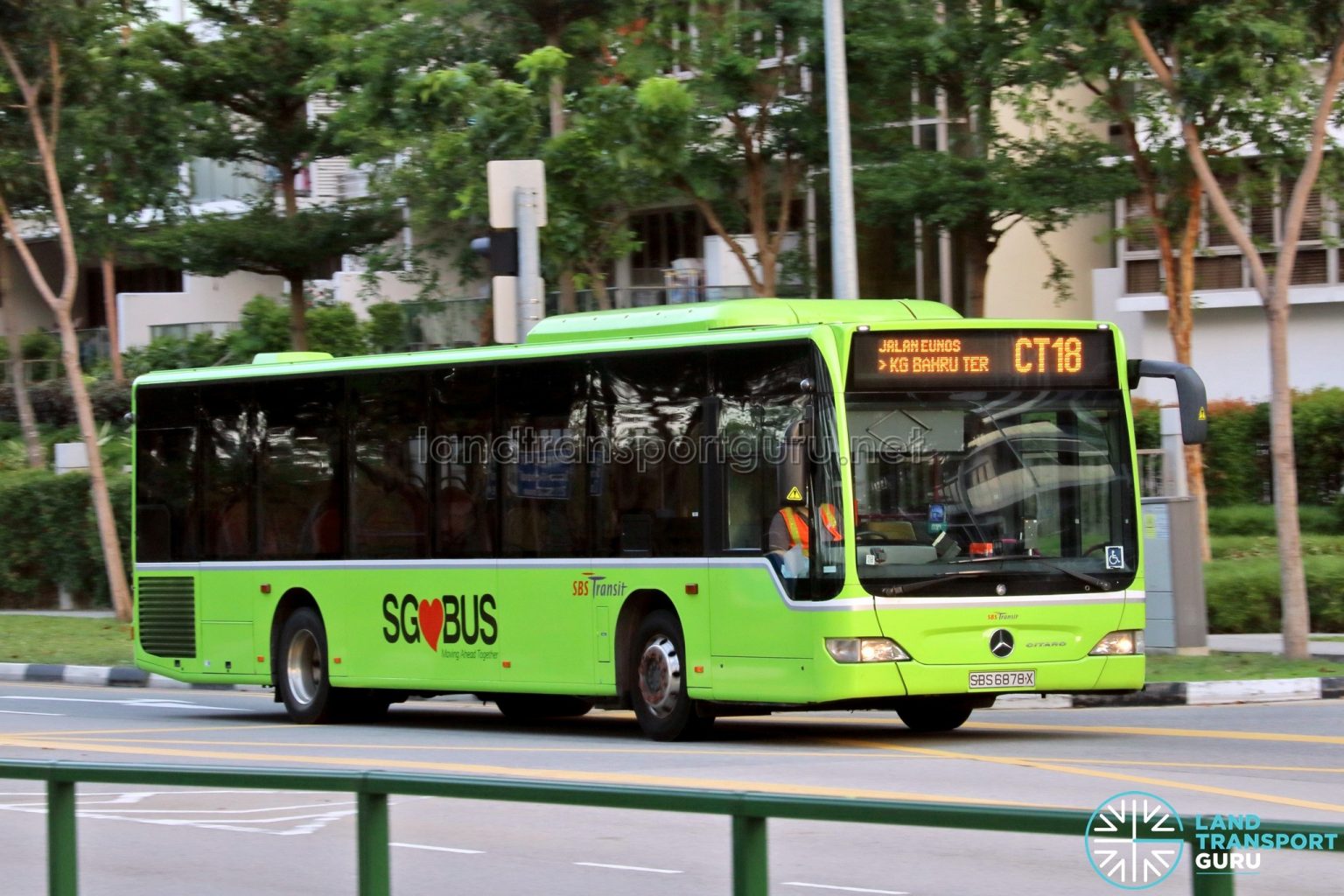 Bus CT18: SBS Transit Mercedes-Benz Citaro (SBS6878X) | Land Transport Guru