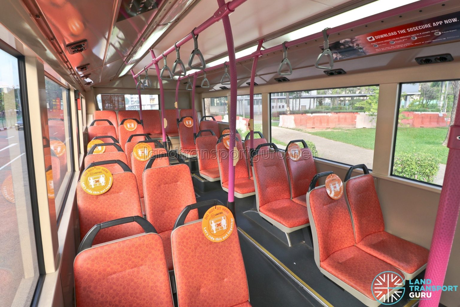 Safe Distancing Stickers on Buses | Land Transport Guru