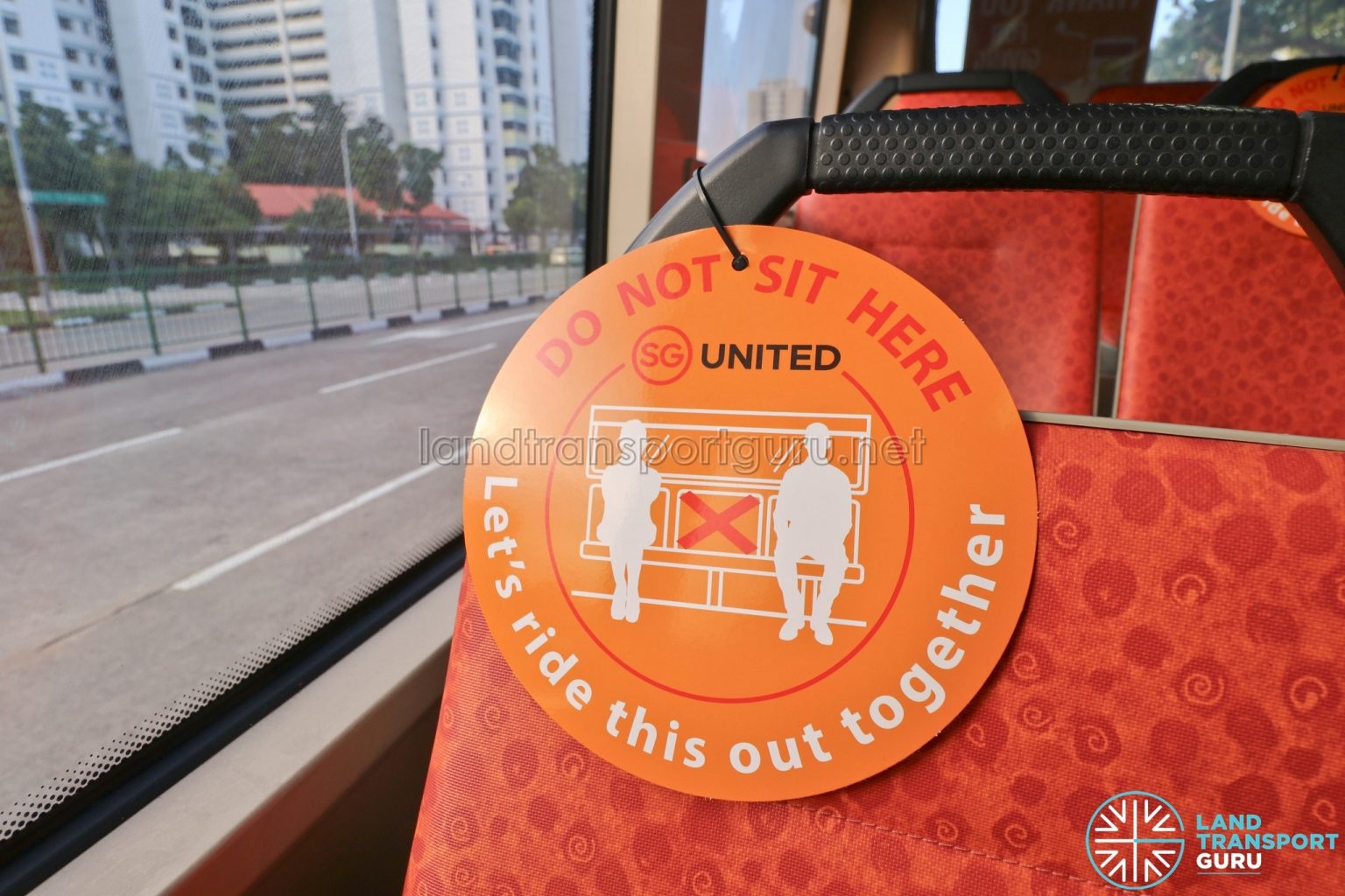 Safe Distancing Stickers on Buses | Land Transport Guru