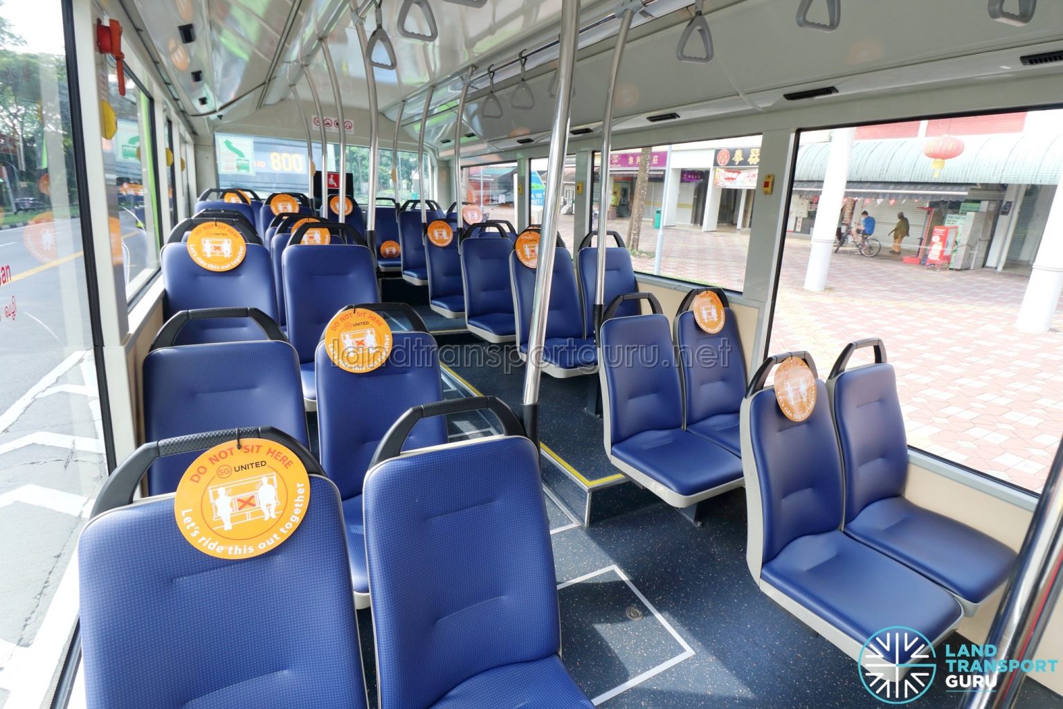 Safe Distancing Stickers on Buses | Land Transport Guru