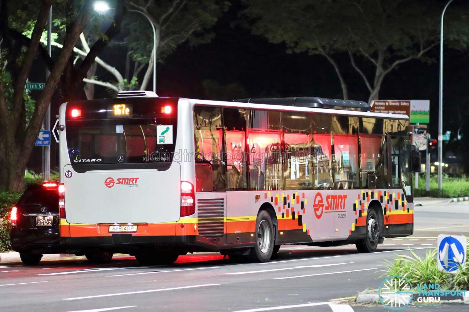SMRT Mercedes-Benz Citaro (SMB140P) – Bus 167e – Rear | Land Transport Guru