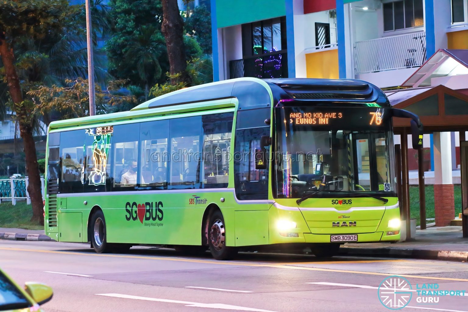 Bus 76 SBS Transit MAN A22 SMB3090E Land Transport Guru