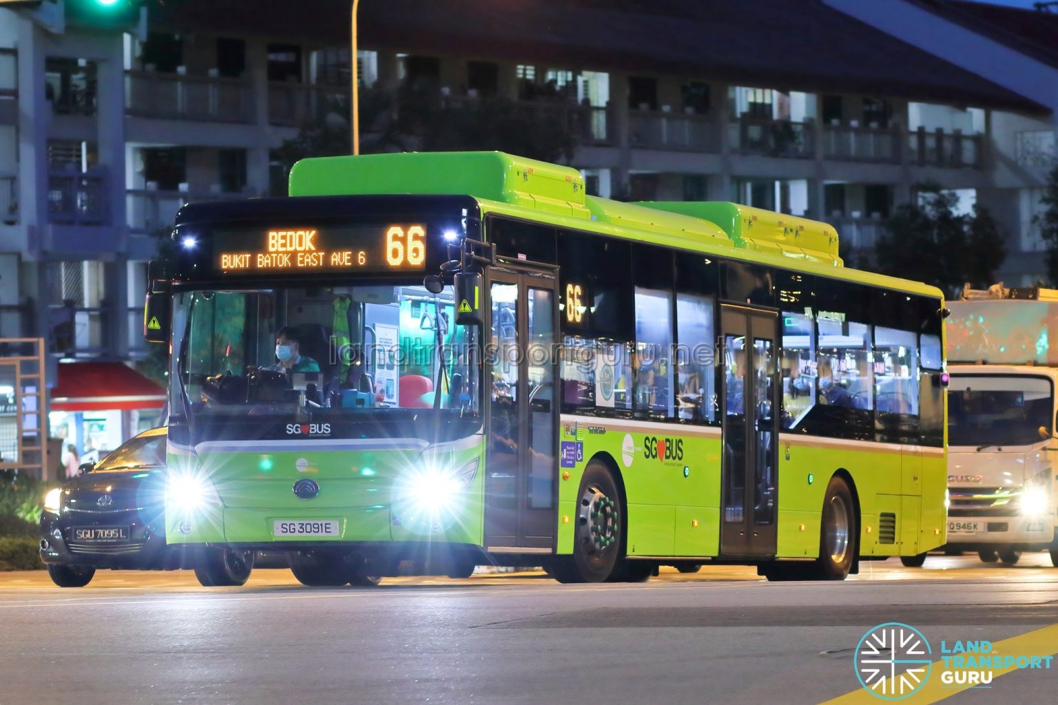 Bus 66: Tower Transit Yutong E12 (SG3091E) | Land Transport Guru