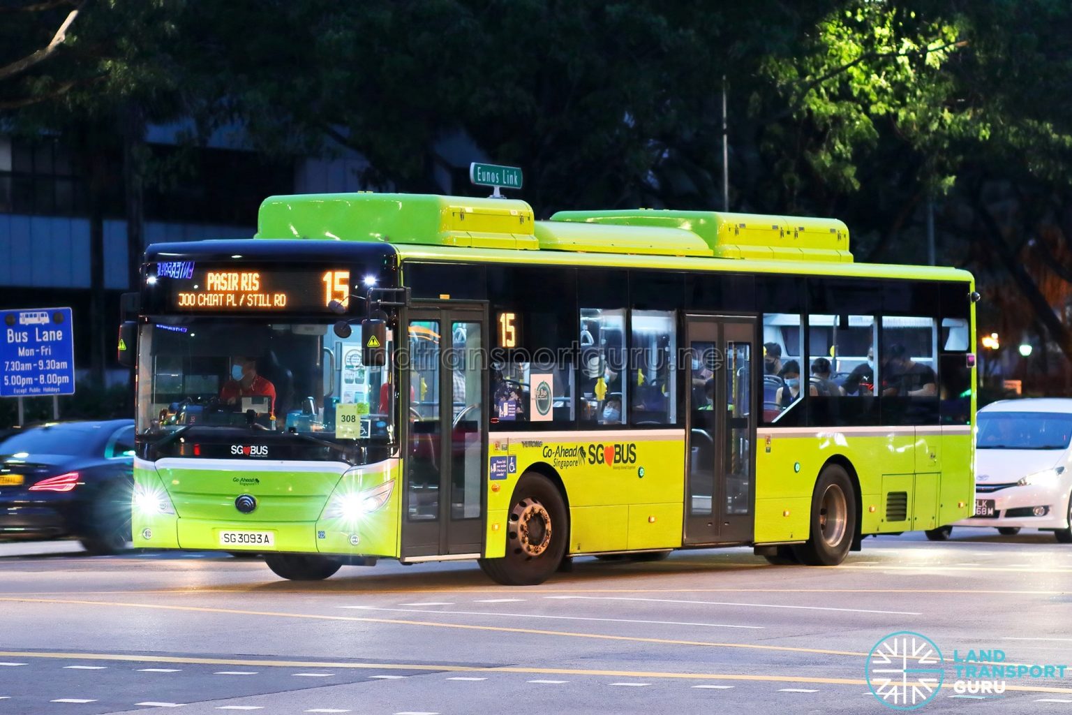 Bus 15: Go-Ahead Yutong E12 (SG3093A) | Land Transport Guru