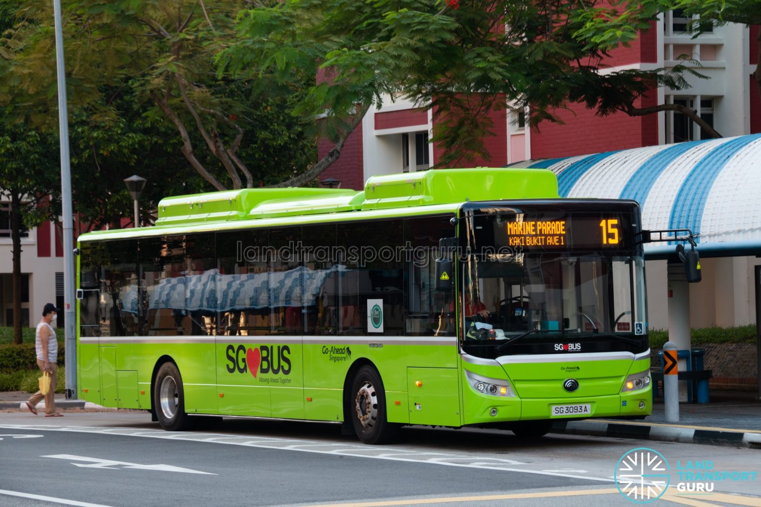 Bus 15: Go-Ahead Yutong E12 (SG3093A) | Land Transport Guru