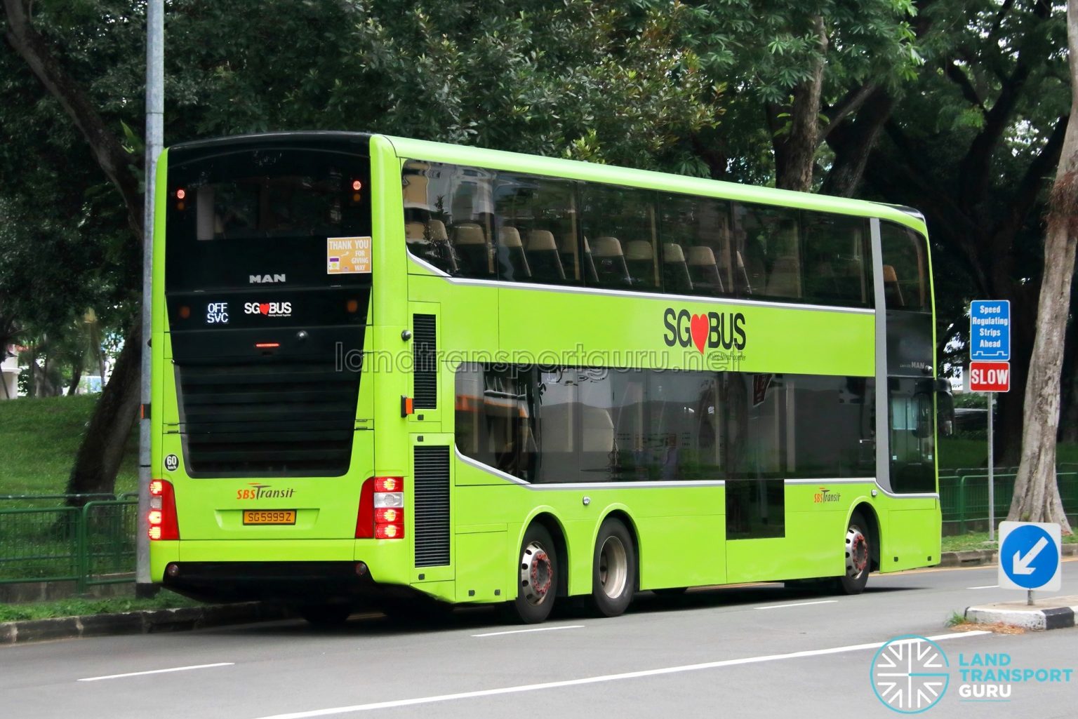 SBS Transit MAN A95 3-Door Concept Bus (SG5999Z) – Off Service – Rear ...