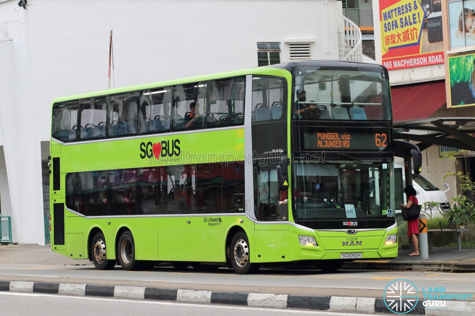 Bus 62: Go-Ahead MAN A95 (SG6092H) | Land Transport Guru
