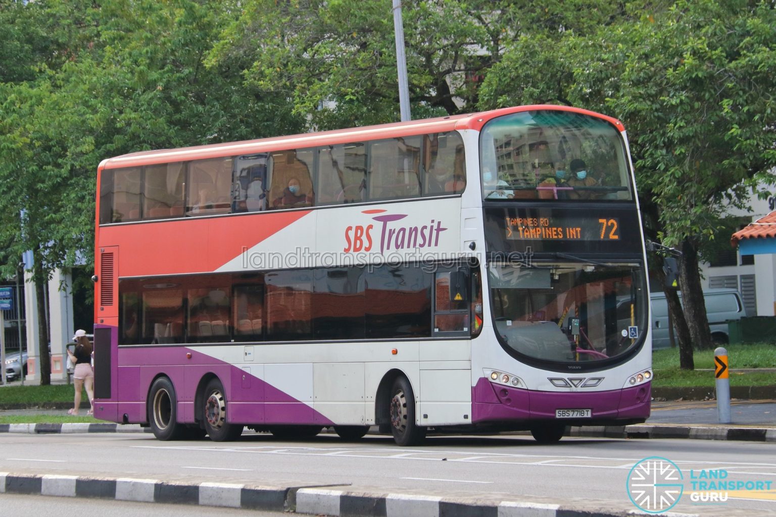 Bus 72: SBS Transit Volvo B9TL Wright (SBS7718T) | Land Transport Guru