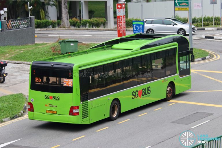 Bus 851e: SBS Transit MAN A22 (SG1721J) – Rear | Land Transport Guru