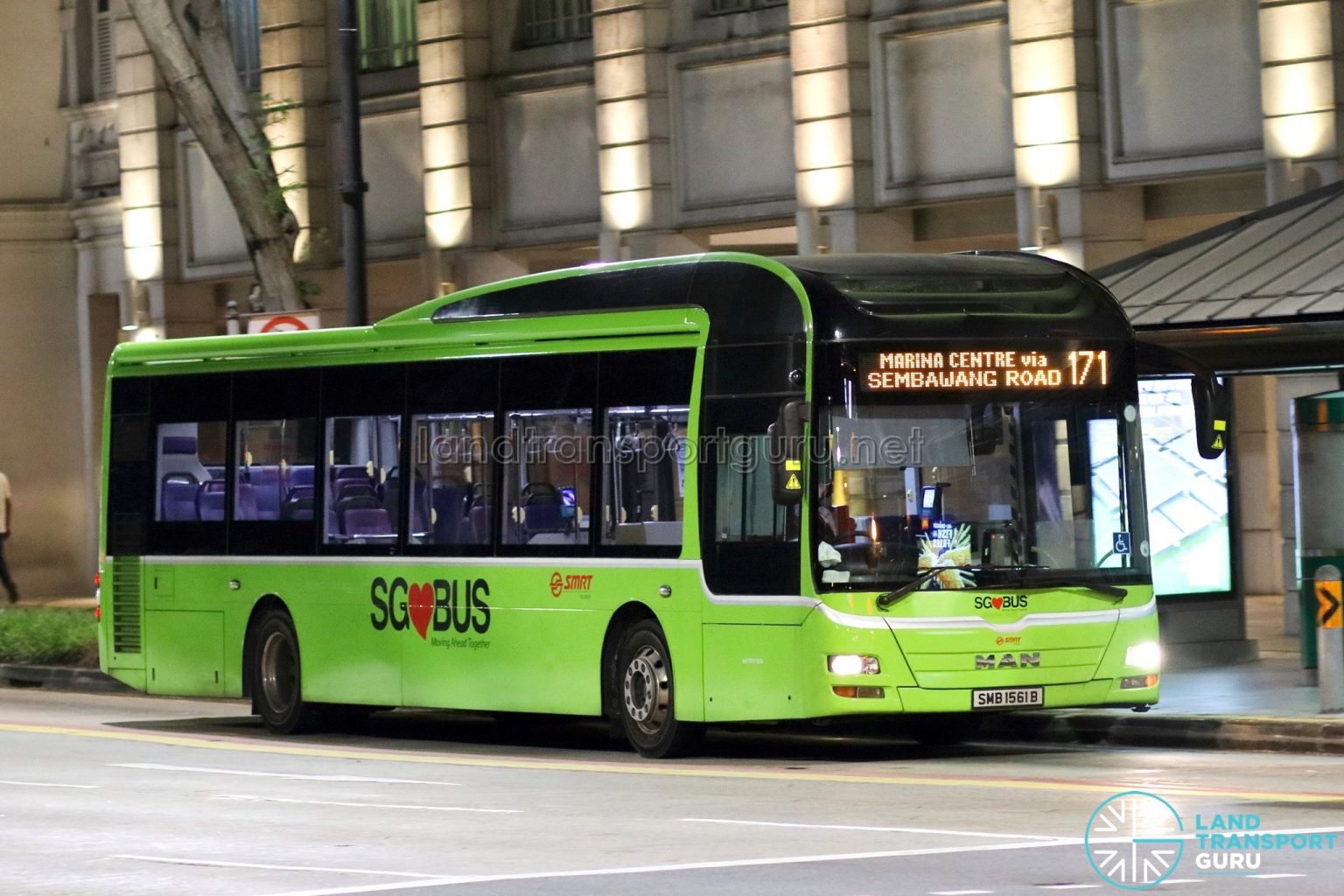 Bus 171: SMRT MAN A22 (SMB1561B) | Land Transport Guru