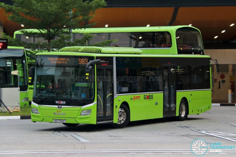 Bus 983 – SMRT Buses MAN A22 Euro 6 (SG1754P) | Land Transport Guru
