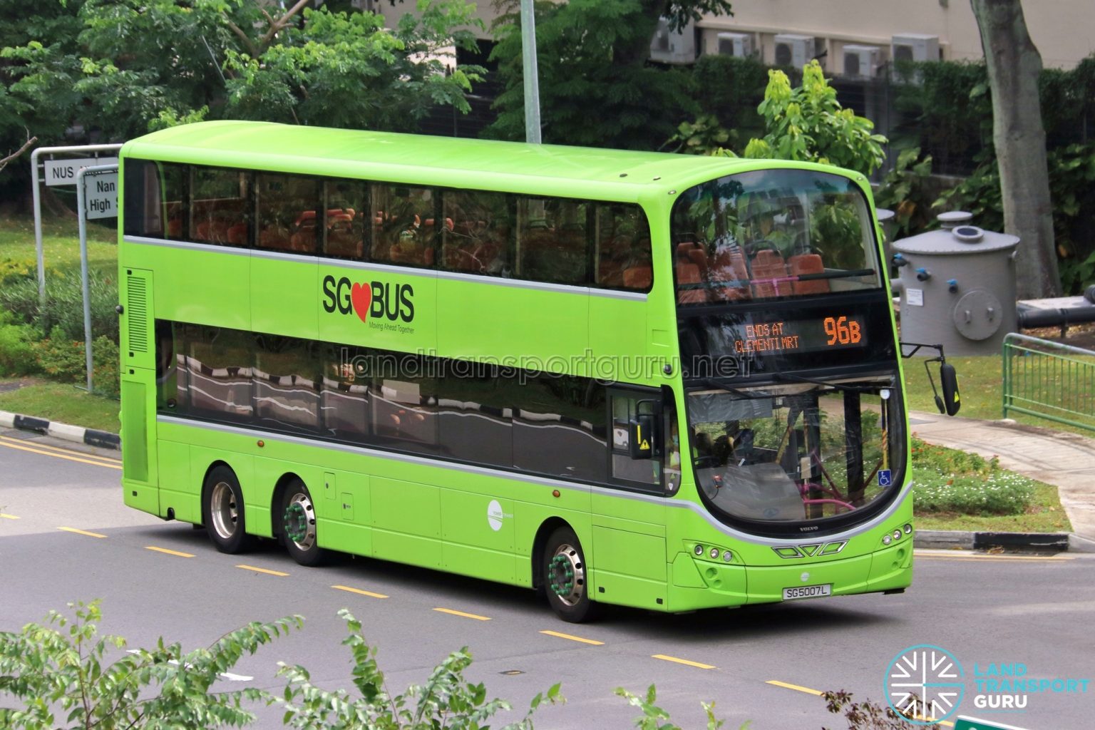 Bus 96B: Tower Transit Volvo B9TL Wright (SG5007L) | Land Transport Guru