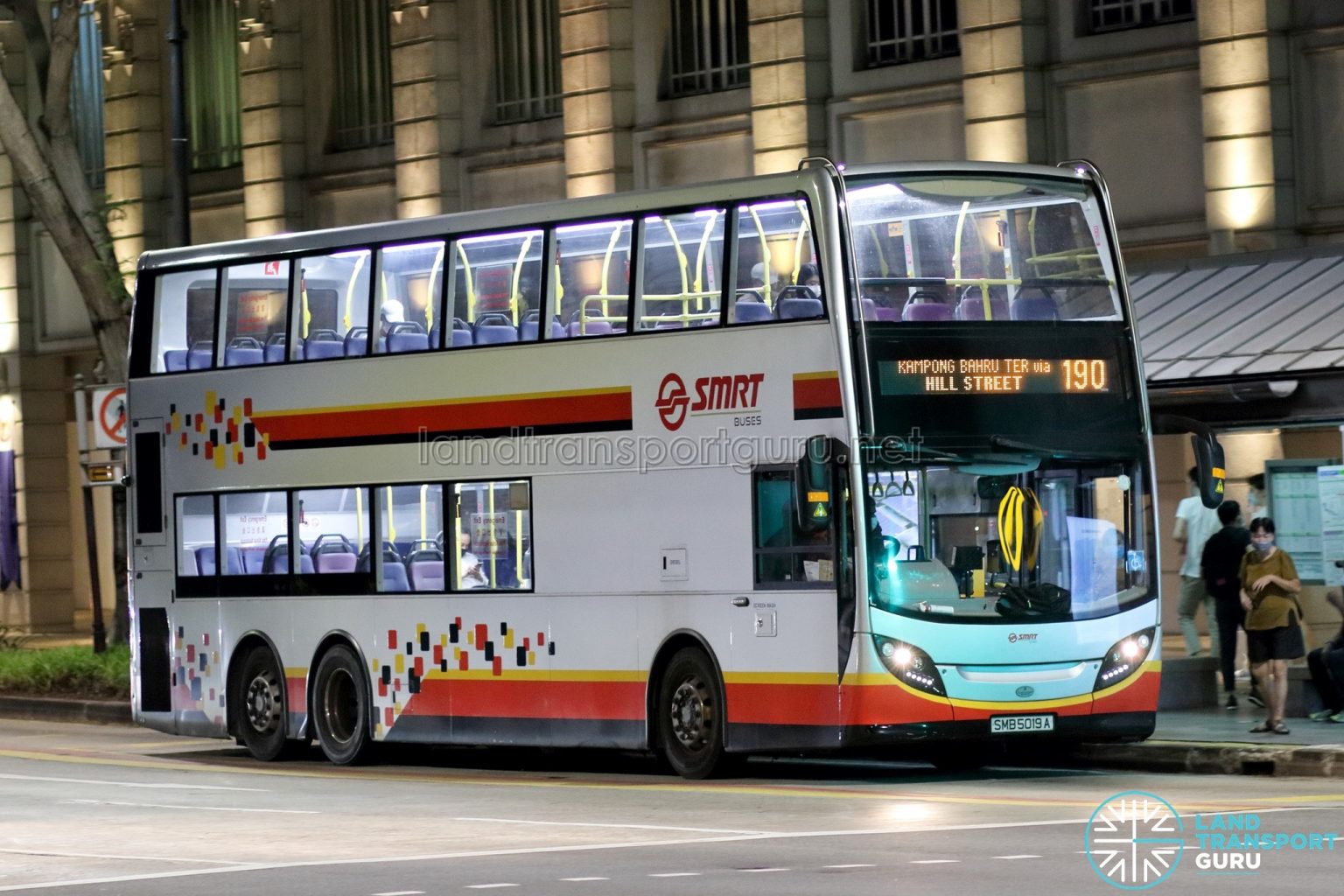 Bus 190: SMRT Alexander Dennis Enviro500 (SMB5019A) | Land Transport Guru