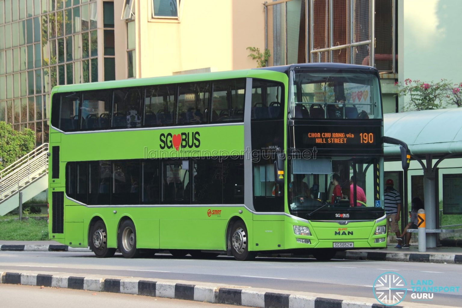 Bus 190: SMRT MAN Lion’s City DD A95 (SG5852M) | Land Transport Guru