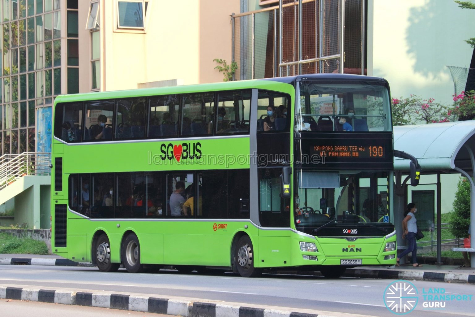Bus 190: SMRT MAN Lion’s City DD A95 (SG5858Y) | Land Transport Guru