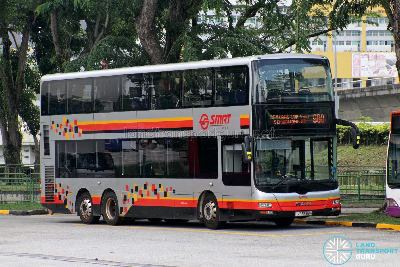 Bus 980: SMRT MAN Lion’s City DD A95 (SMB5888H) | Land Transport Guru