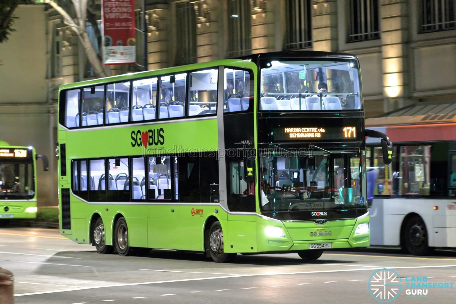 Bus 171: SMRT MAN Lion’s City DD A95 (SG5942L) | Land Transport Guru