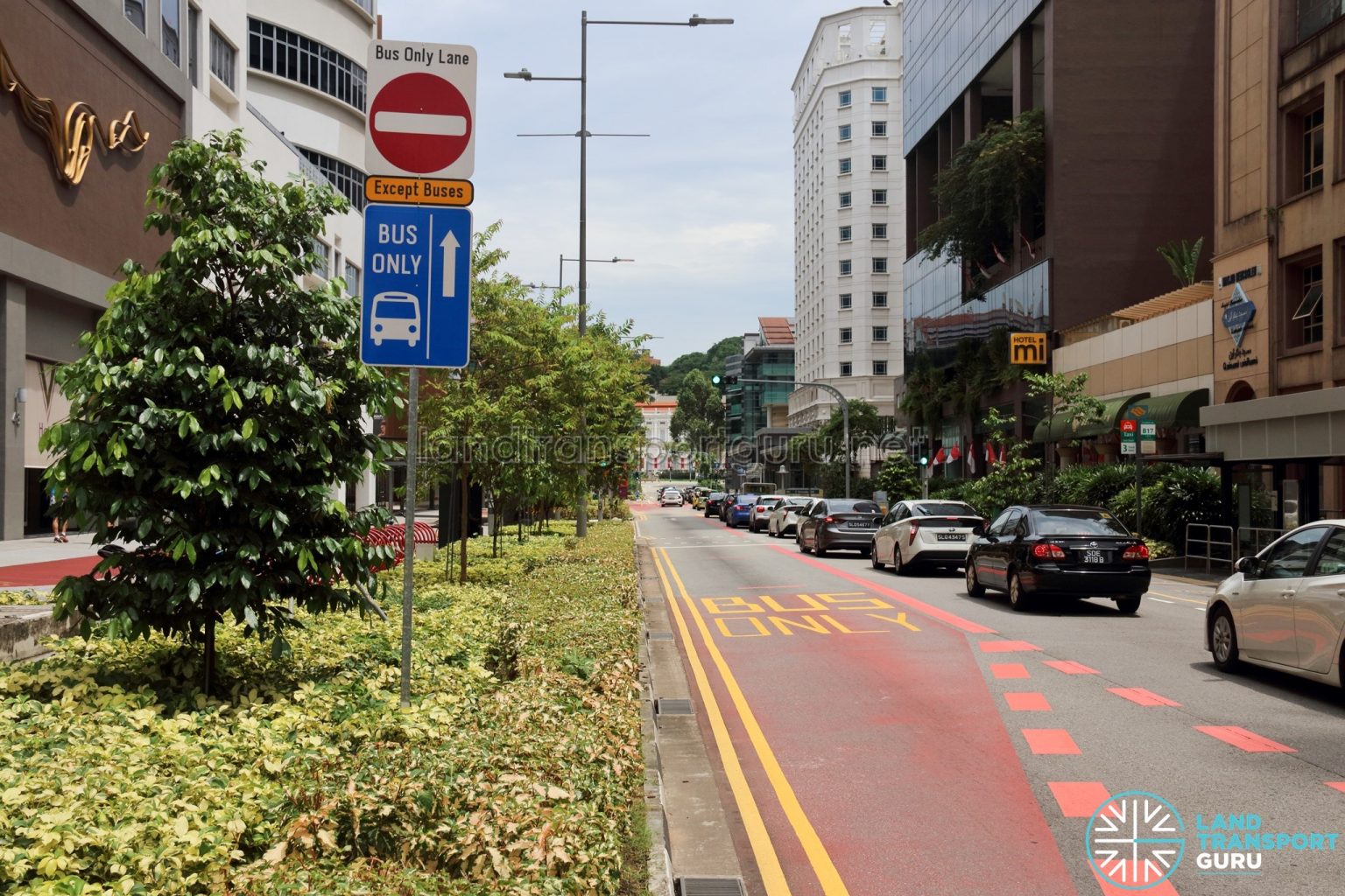 Bus-only lane (Bencoolen Street) | Land Transport Guru