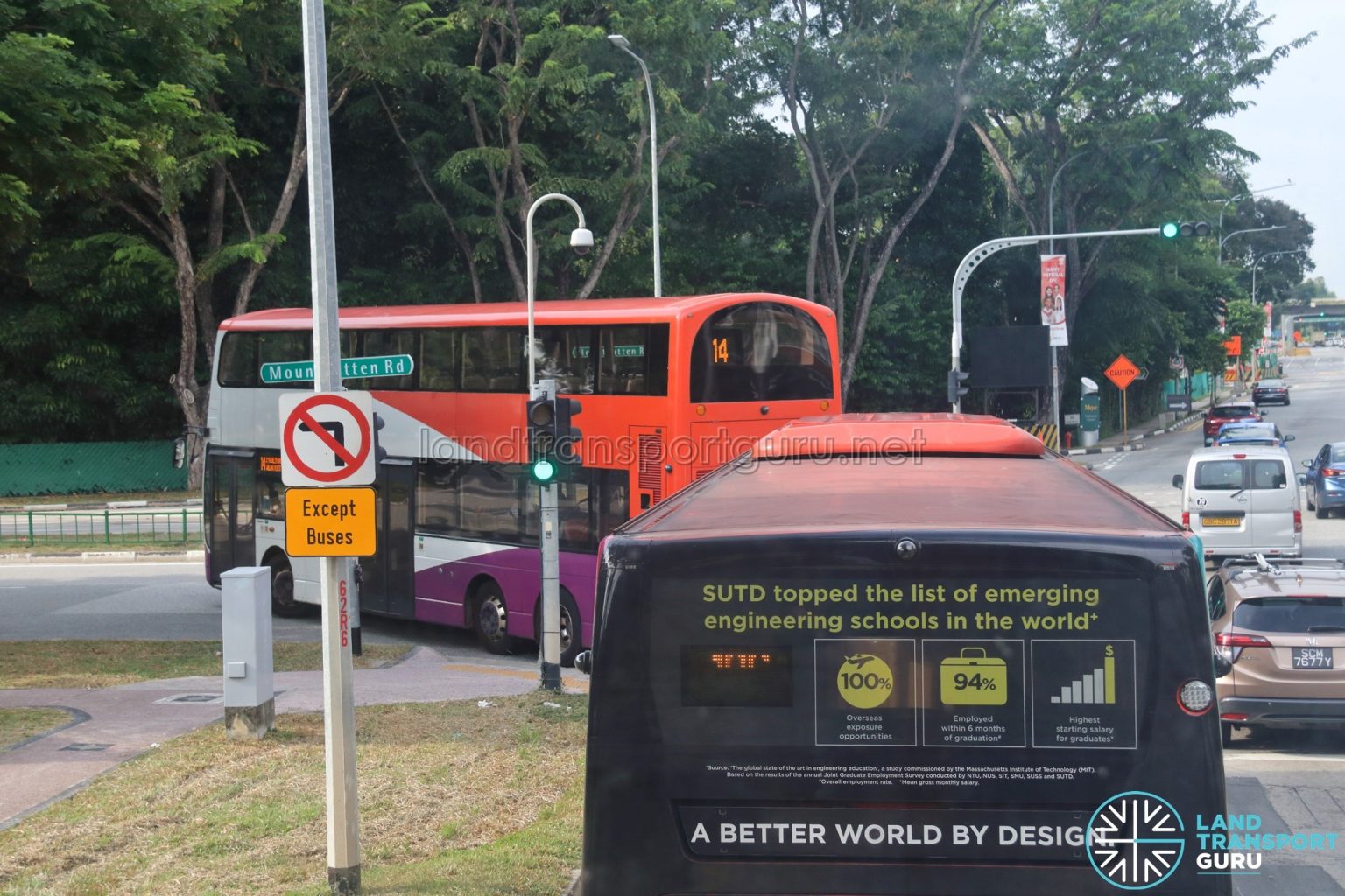 Left turn for buses (Mountbatten Rd) | Land Transport Guru