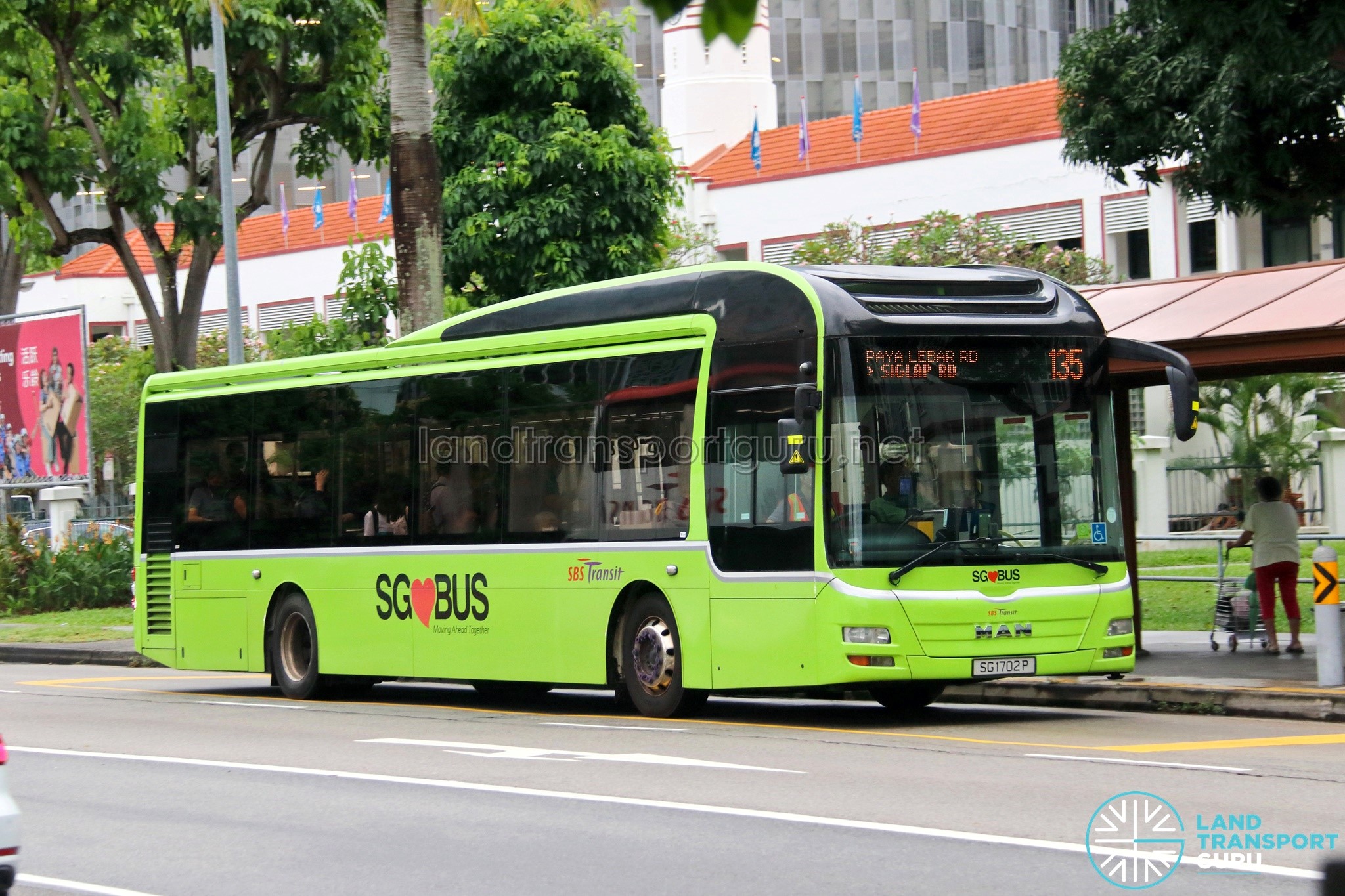 Bus 135 SBS Transit MAN Lion s City A22 SG1702P Land Transport Guru