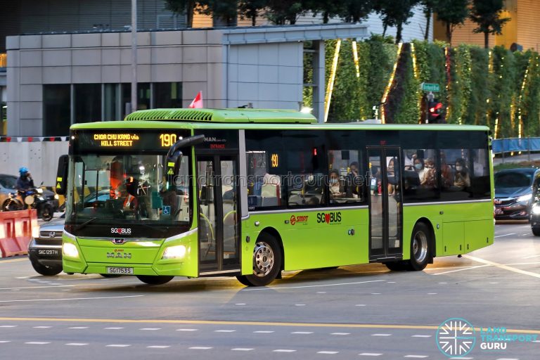 Bus 190 – SMRT Buses MAN A22 Euro 6 (SG1753S) | Land Transport Guru