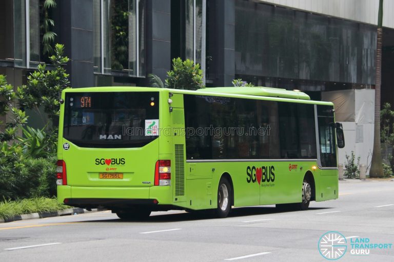 Bus 971 – SMRT Buses MAN A22 Euro 6 (SG1755L) [Rear] | Land Transport Guru