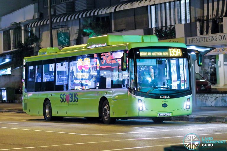 [Defunct] SBS Transit Bus Service 135A | Land Transport Guru