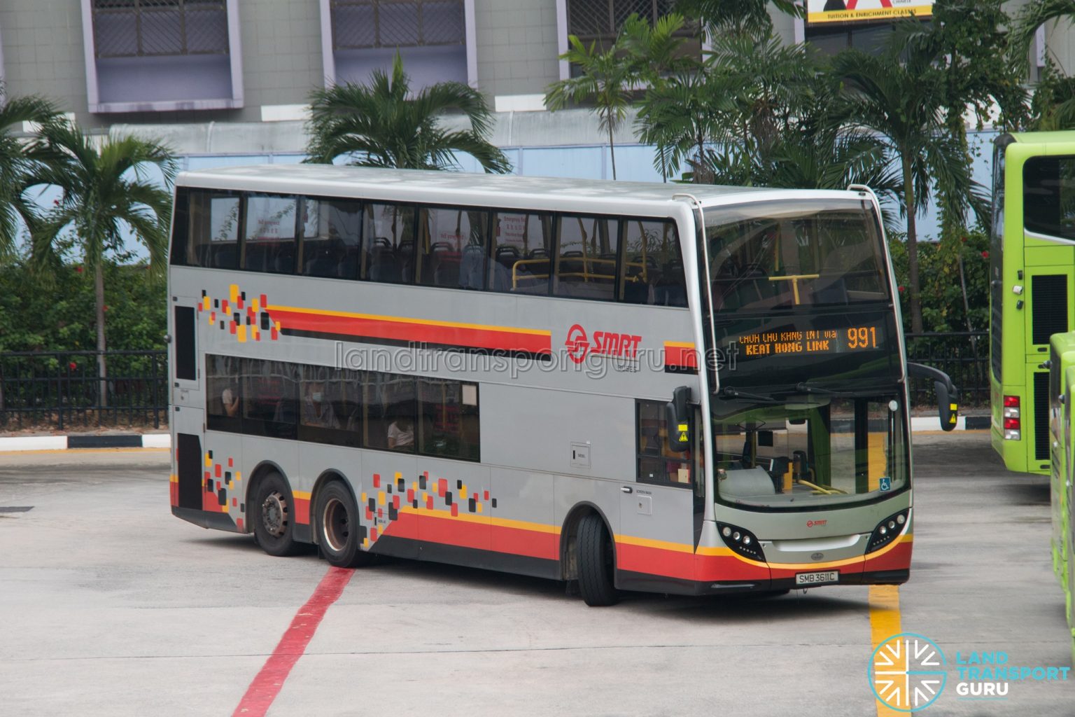 Bus 991: SMRT ADL Enviro500 (SMB3611C) | Land Transport Guru