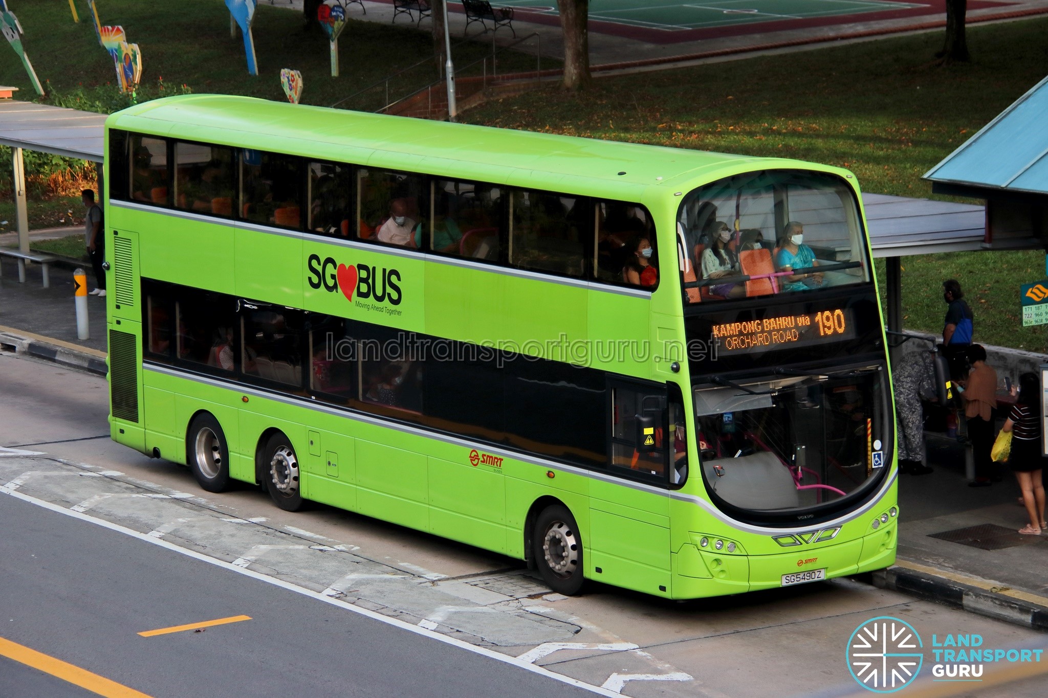 Bus 190 SMRT Buses Volvo B9TL Wright SG5490Z Land Transport Guru