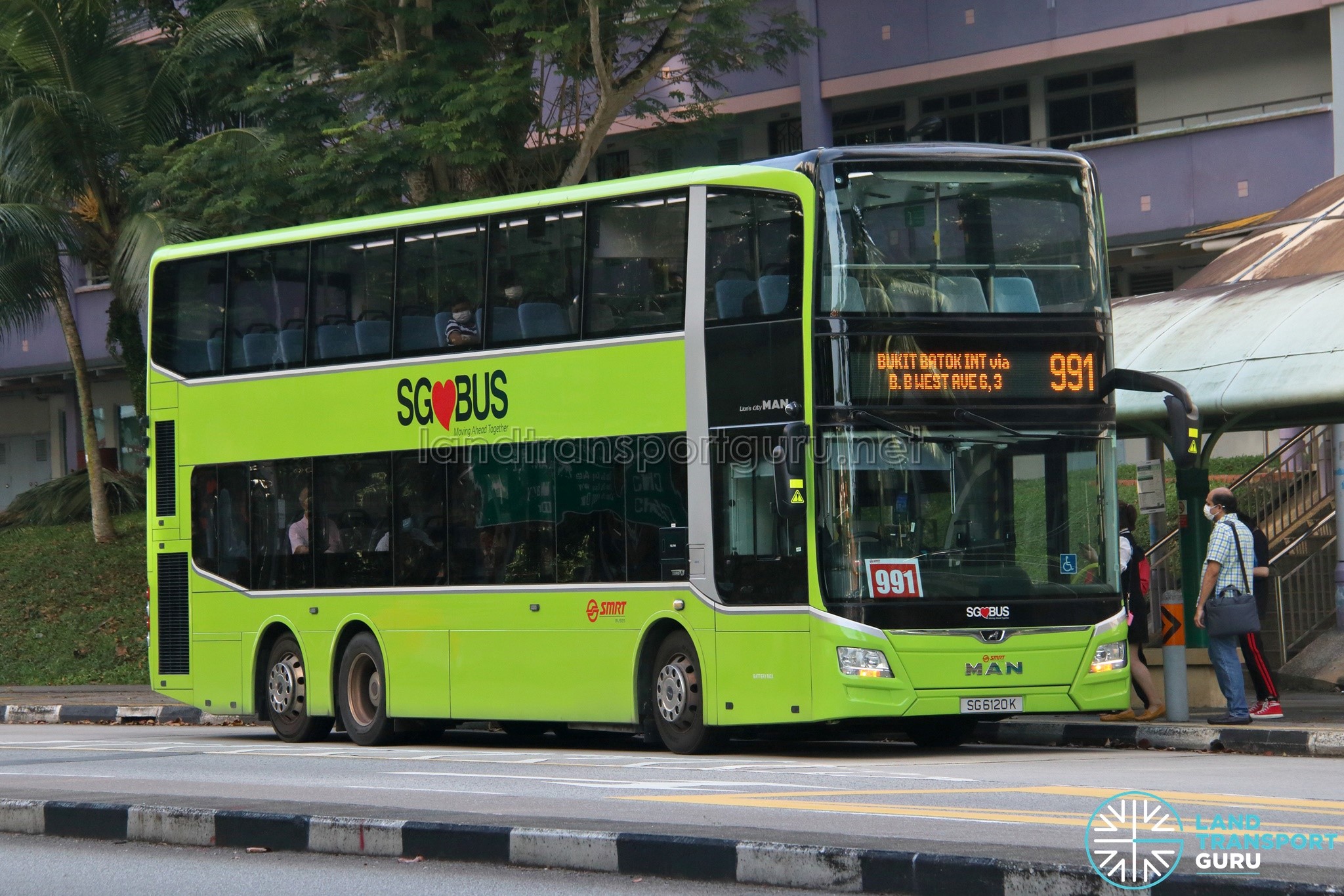 Bus 991 SMRT Buses MAN A95 Euro 6 SG6120K Land Transport Guru Bus 991 SMRT Buses MAN A95 Euro 6 SG6120K Land Transport Guru
