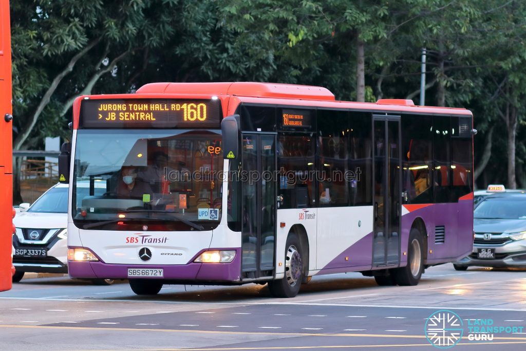 Bus 160 SBS Transit Mercedes Benz Citaro SBS6672Y Land Transport Guru Bus 160 SBS Transit Mercedes Benz Citaro SBS6672Y Land Transport Guru