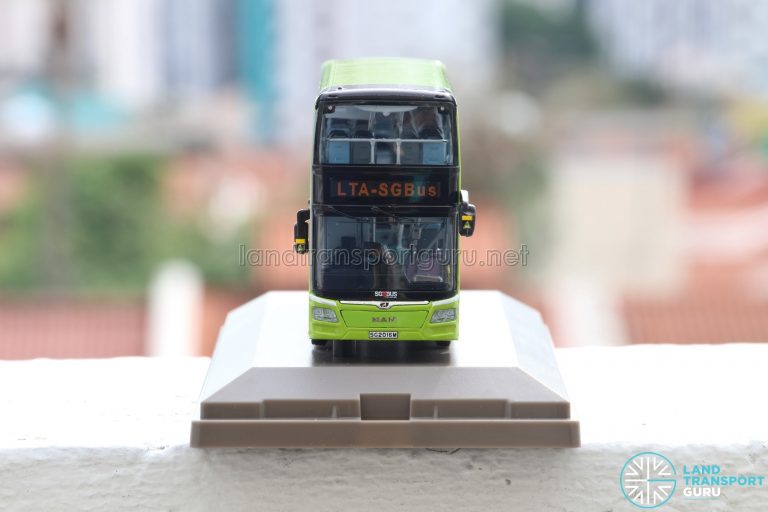 Knackstop MAN A95 (Euro 6) bus model – Front | Land Transport Guru