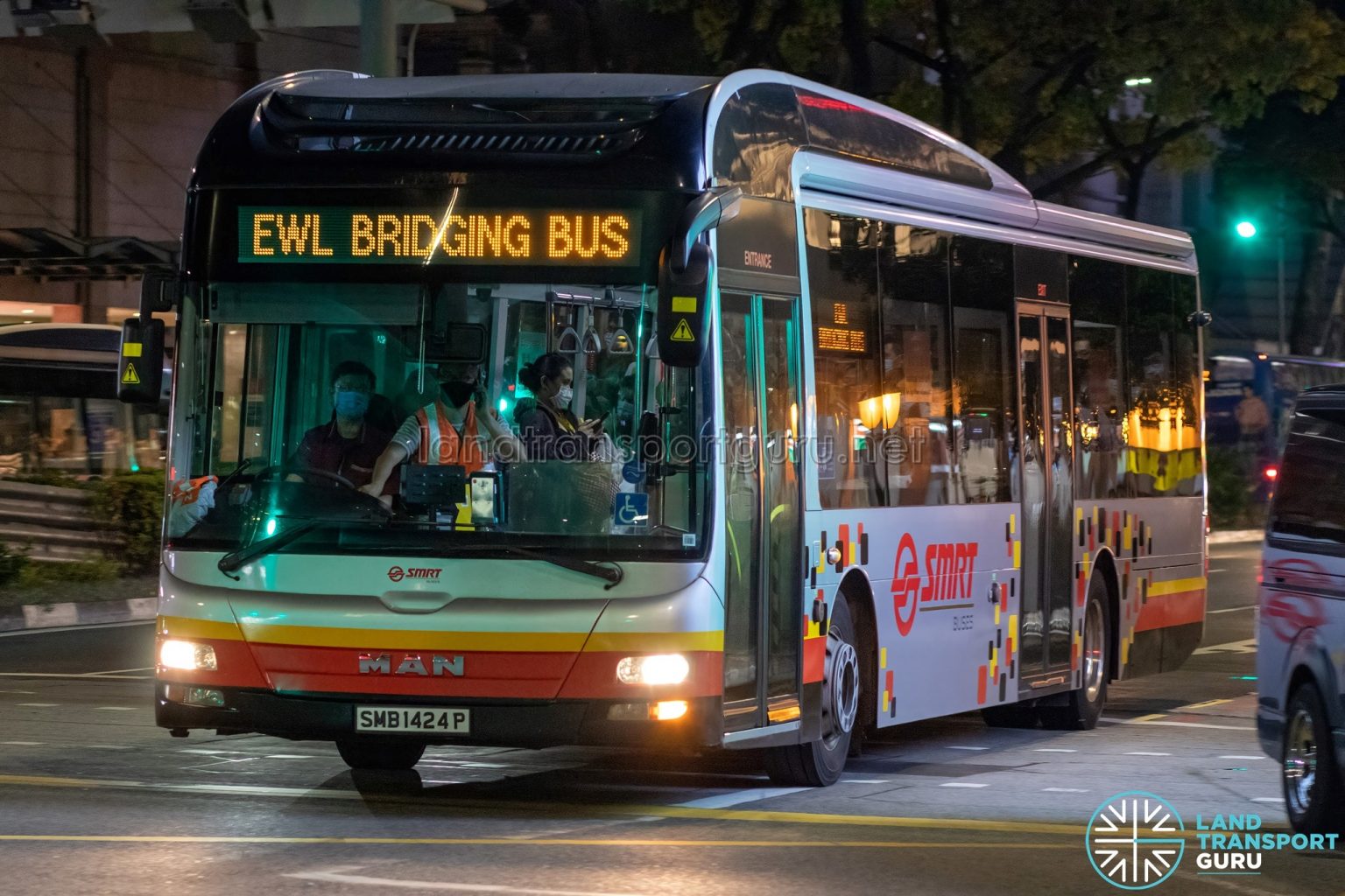 EWL Bridging Bus – SMRT Buses MAN A22 (SMB1424P) | Land Transport Guru
