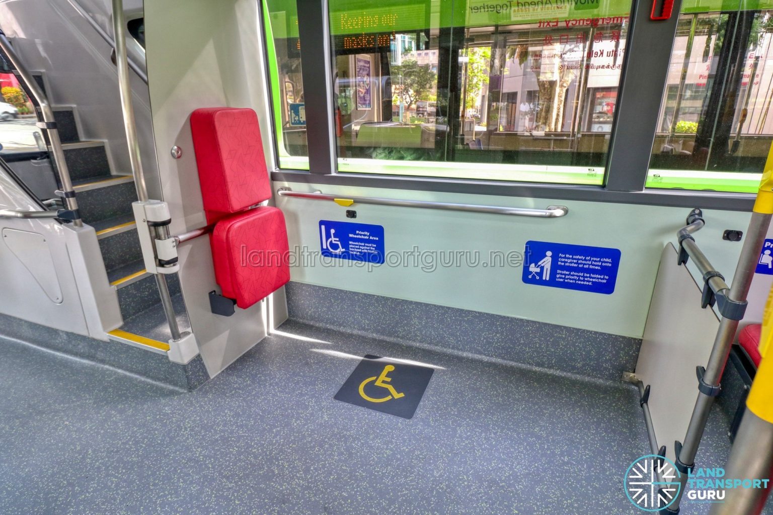 MAN A95 Euro 6 (3-door) Interior – Lower Deck Middle Wheelchair Bay ...