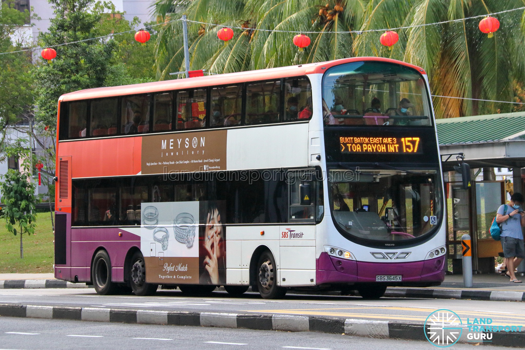 Bus 157 SBS Transit Volvo B9TL Wright SBS3645X Land Transport Guru Bus 157 SBS Transit Volvo B9TL Wright SBS3645X Land Transport Guru