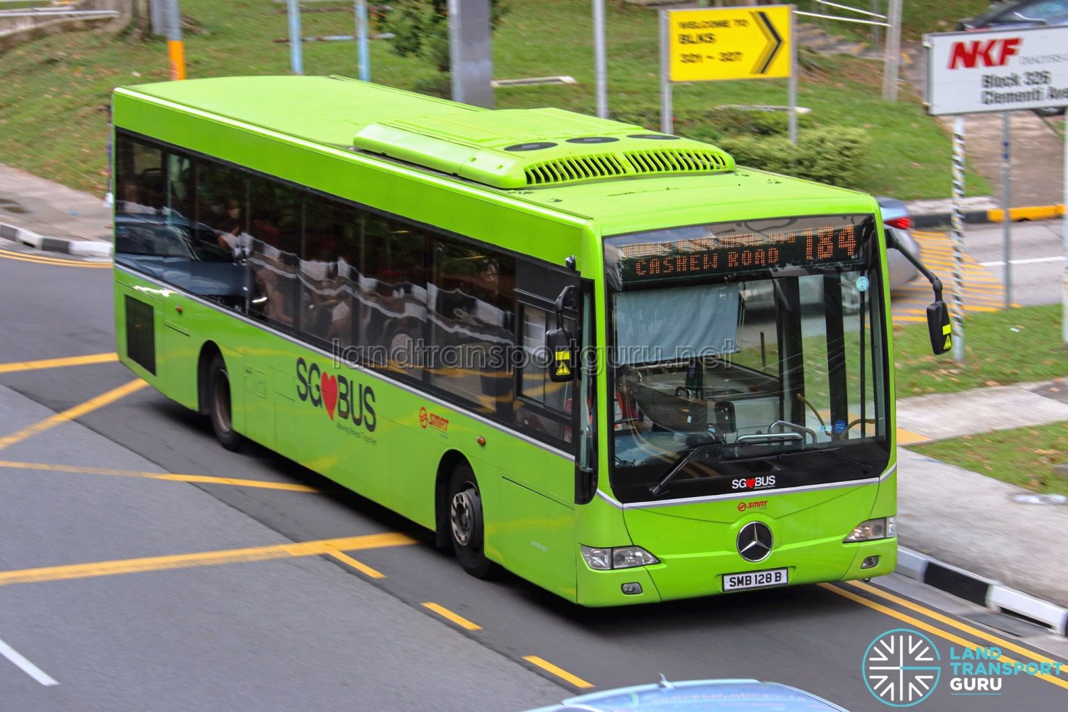 Bus 184 – SMRT Buses Mercedes-Benz OC500LE (SMB128B) | Land Transport Guru
