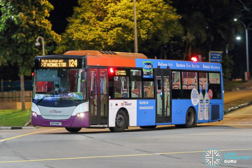Bus 124 SBS Transit Scania K230UB Euro V SBS5185T Land Transport Guru