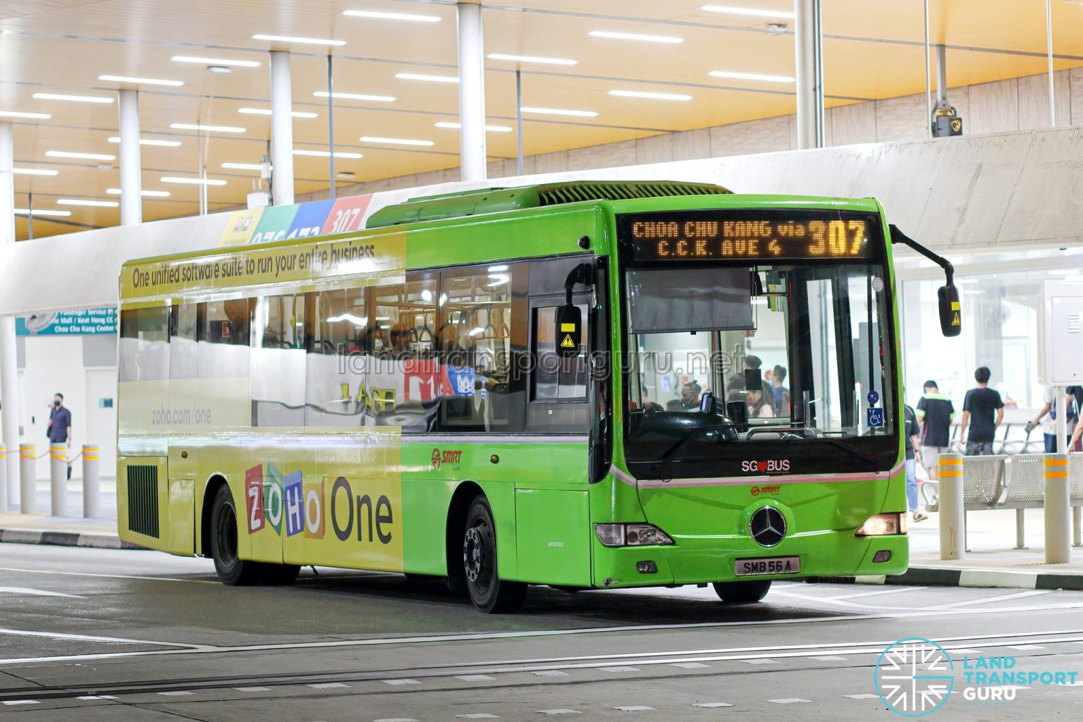 Bus 307 – SMRT Buses Mercedes-Benz OC500LE (SMB56A) | Land Transport Guru