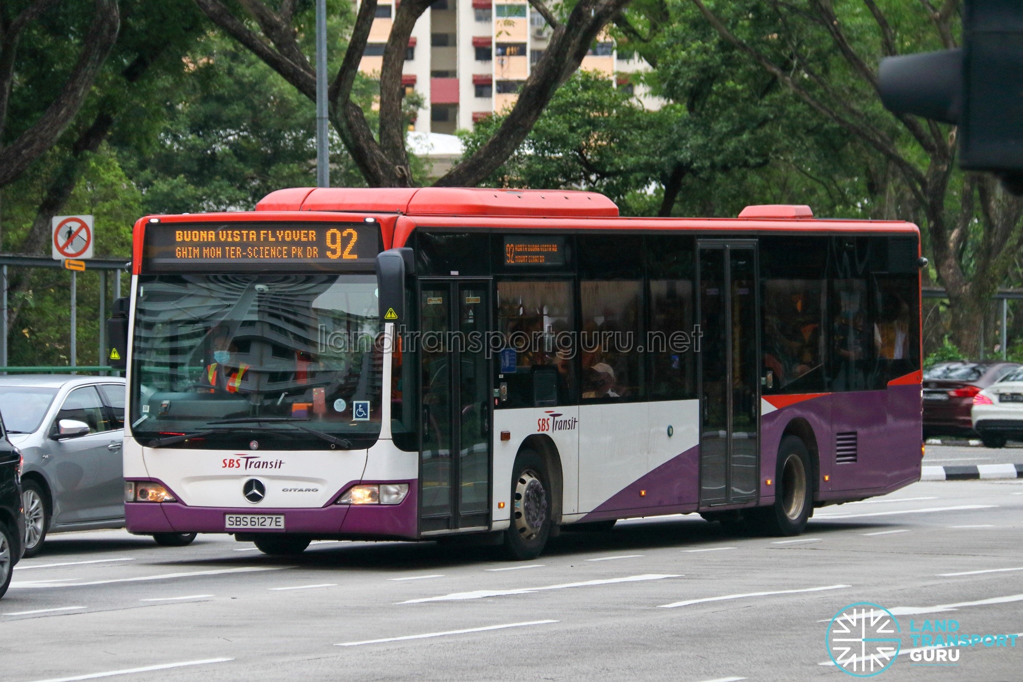 Bus 92 SBS Transit Mercedes Benz Citaro SBS6127E Land Transport Guru