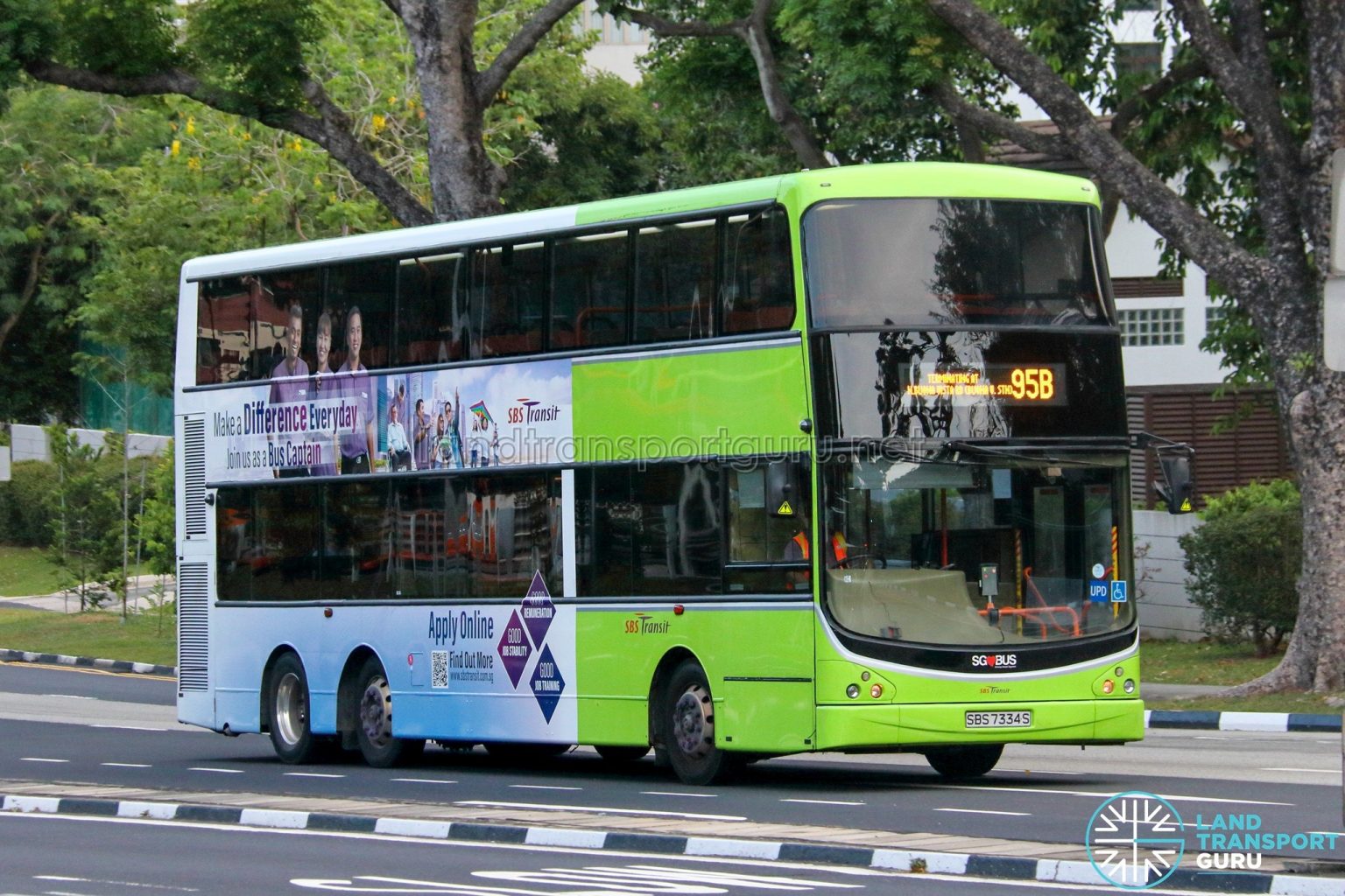 Bus 95B – SBS Transit Volvo B9TL CDGE (SBS7334S) | Land Transport Guru