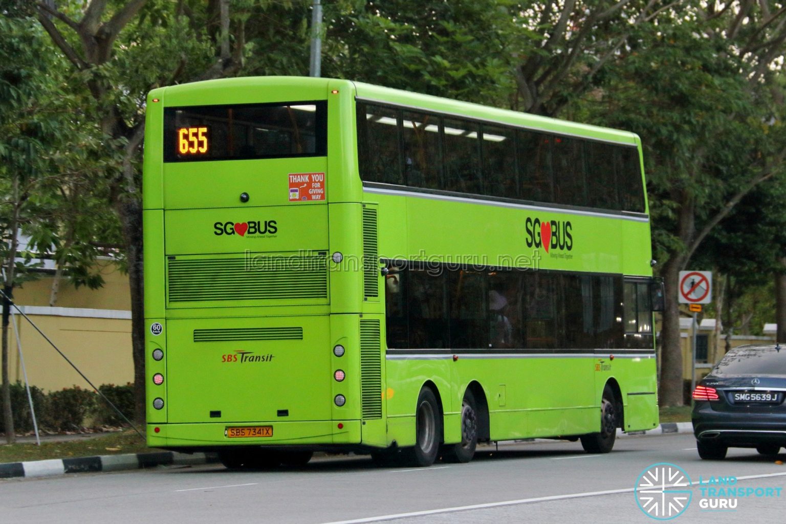 (Rear) SBS Transit Volvo B9TL (CDGE) (SBS7341X) | Land Transport Guru
