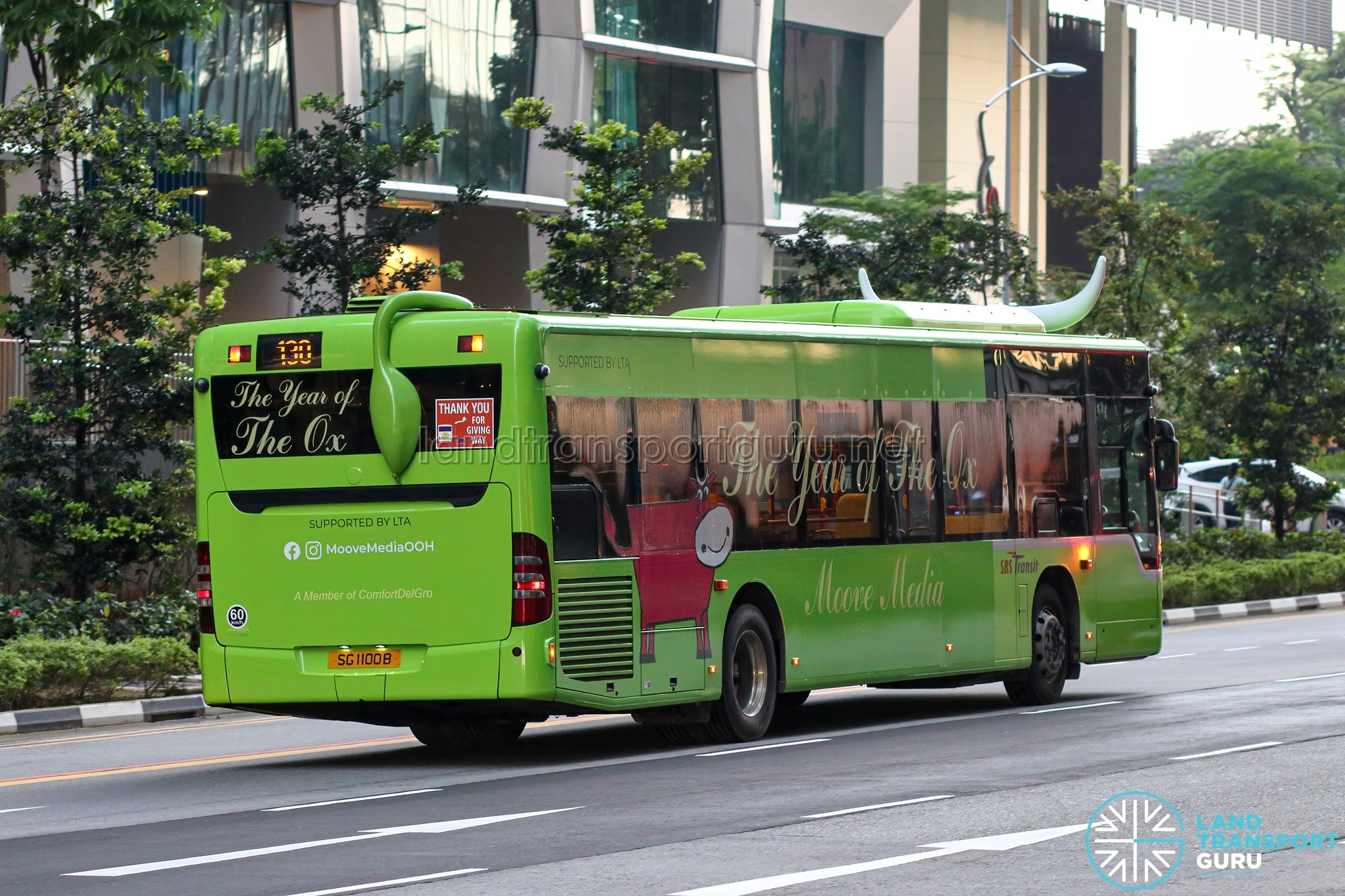 Bus 130 SBS Transit Mercedes Benz Citaro SG1100B Rear Land Bus 130 SBS Transit Mercedes Benz Citaro SG1100B Rear Land