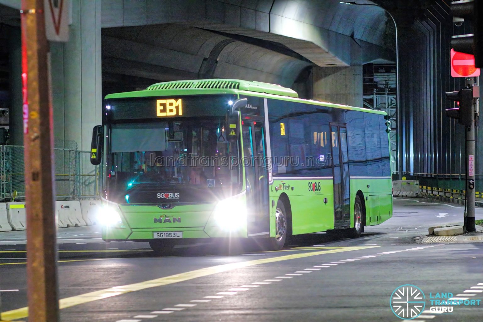 Employee Bus EB1 – SBS Transit MAN A22 Euro 6 (SG1853L) | Land ...