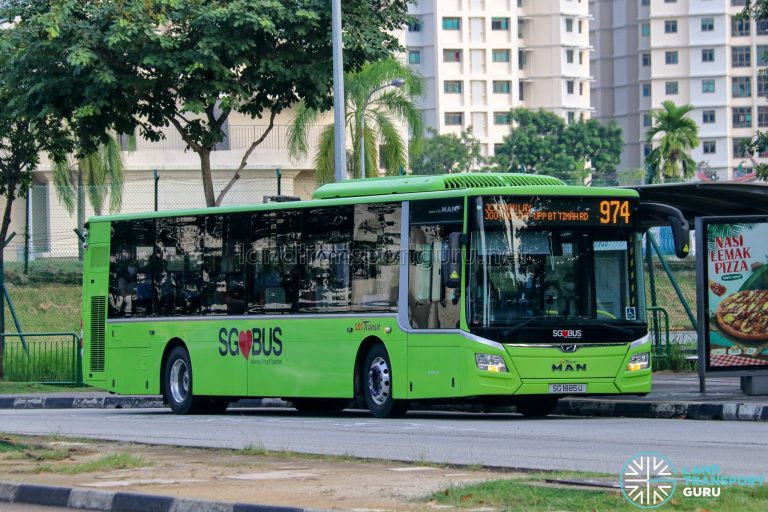 Bus 974 – SBS Transit MAN A22 Euro 6 (SG1885U) | Land Transport Guru