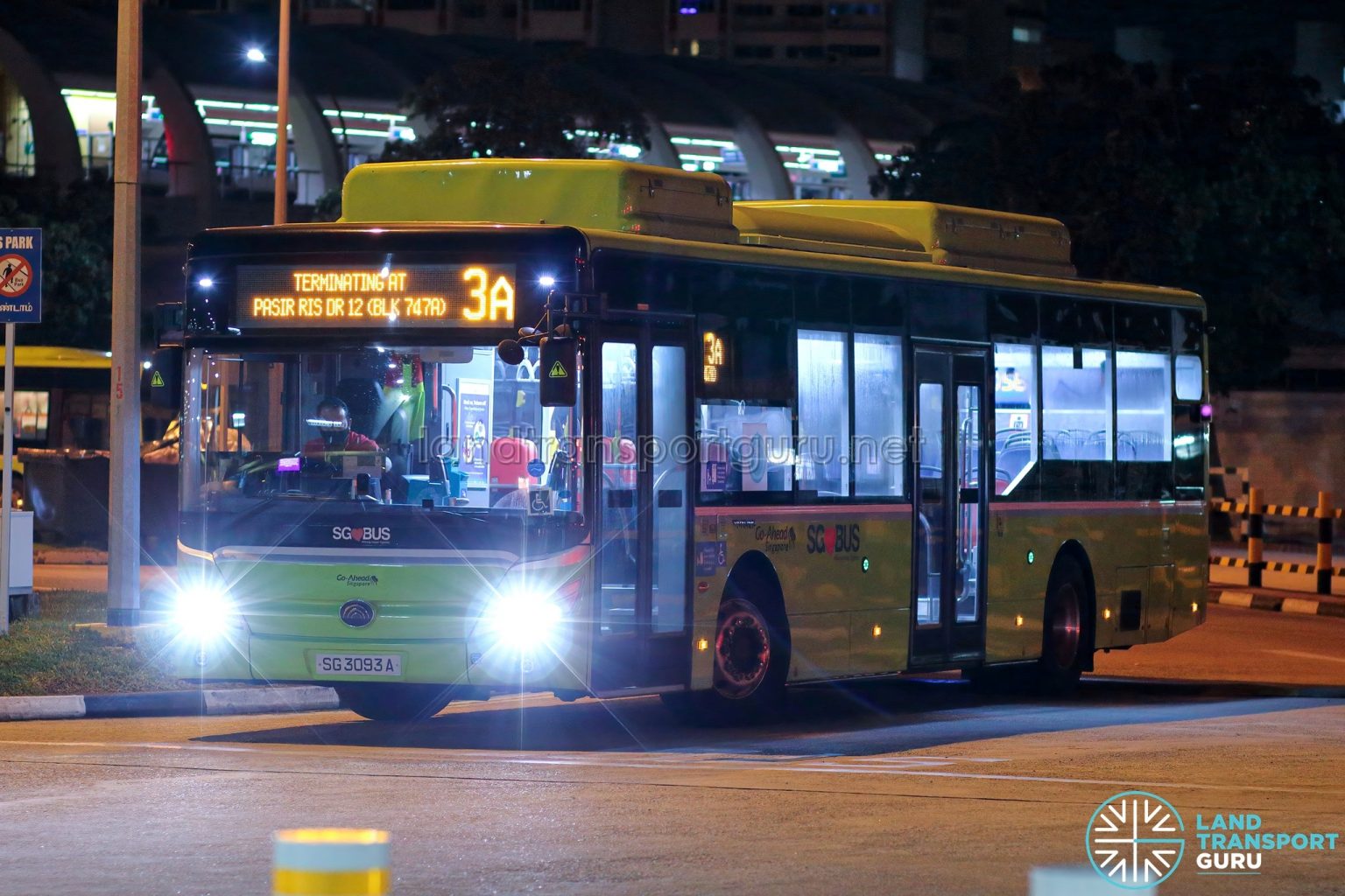 Bus 3A – Go-Ahead Singapore Yutong E12 (SG3093A) | Land Transport Guru