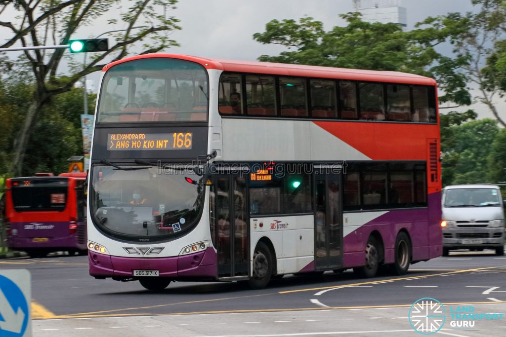 Bus 166 SBS Transit Volvo B9TL Wright SBS3171X Land Transport Guru