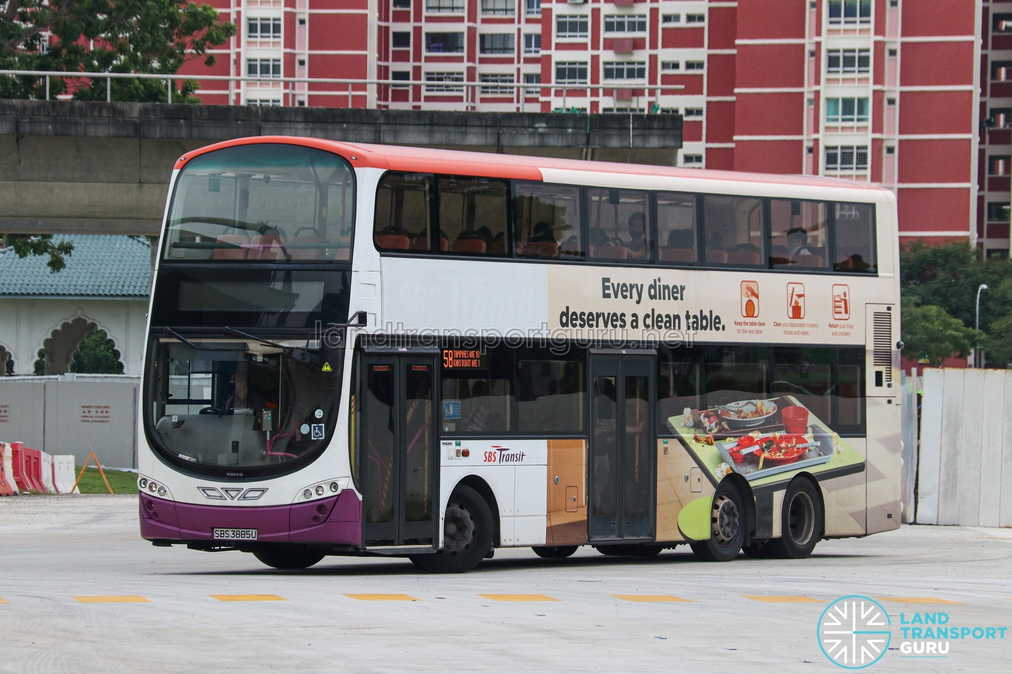 Bus 58 SBS Transit Volvo B9TL Wright SBS3885U Land Transport Guru Bus 58 SBS Transit Volvo B9TL Wright SBS3885U Land Transport Guru