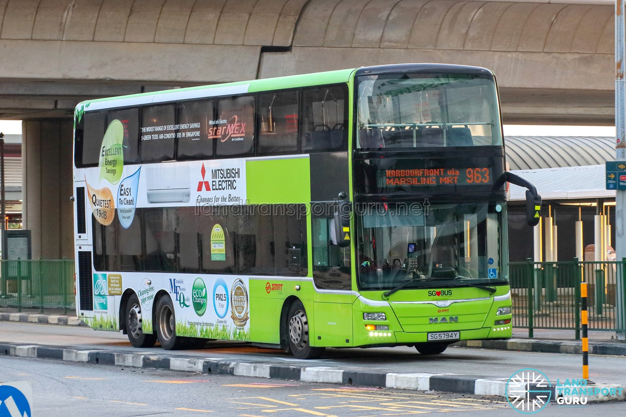 Bus 963 SMRT Buses MAN A95 SG5794Y Land Transport Guru