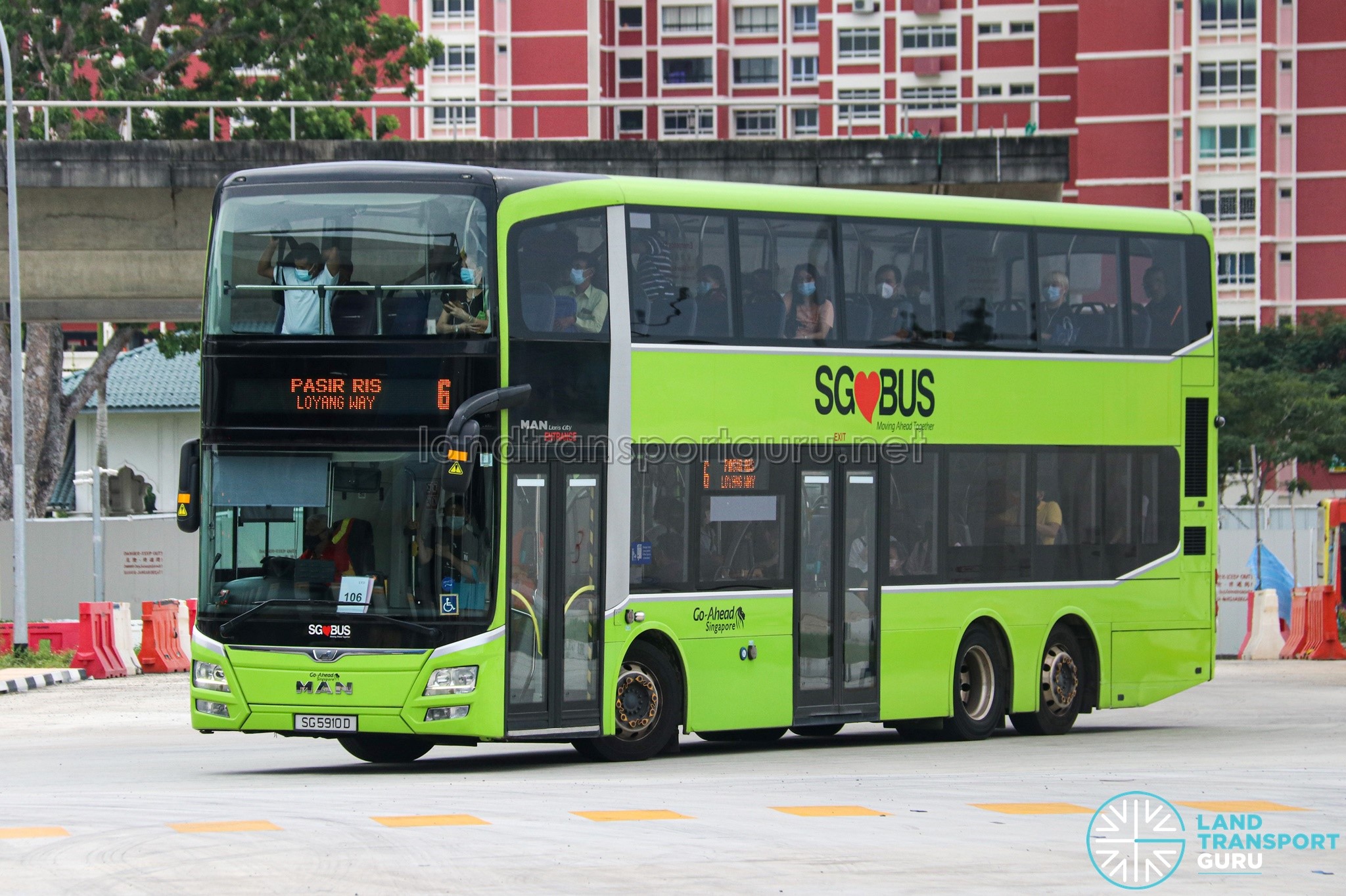 Bus 6 Go Ahead Singapore MAN A95 SG5910D Land Transport Guru